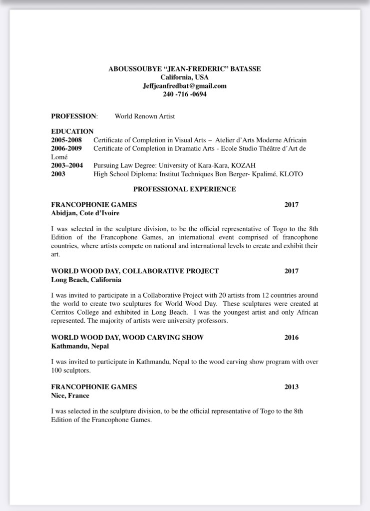 Résumé – Jean-Frederic Batassé